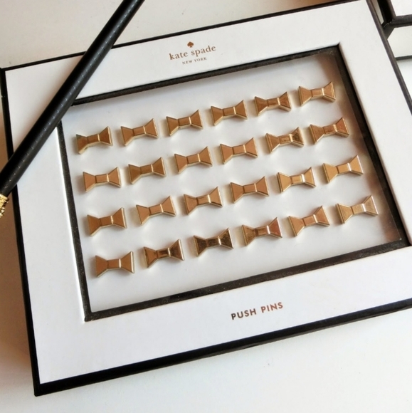 kate spade | Office | Kate Spade Bow Push Pins | Poshmark